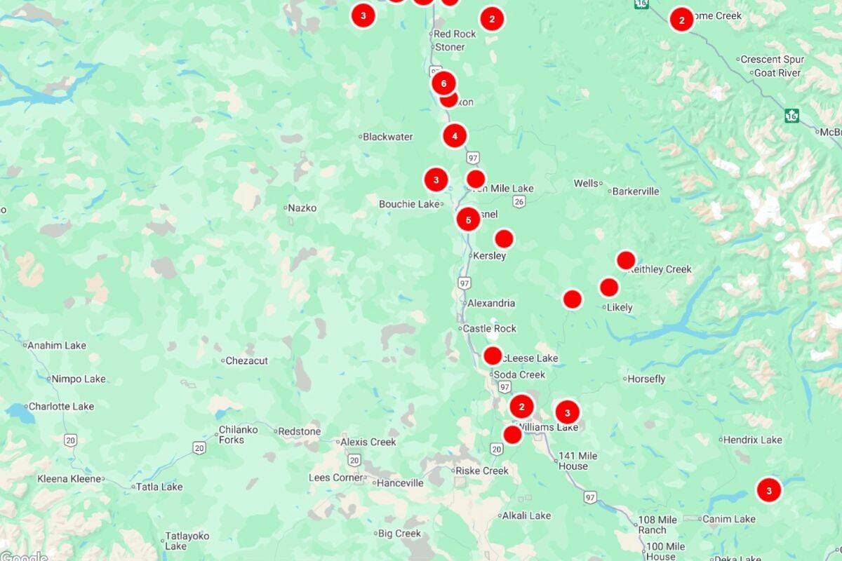 Over 1,000 Cariboo customers without power following wind storm ...